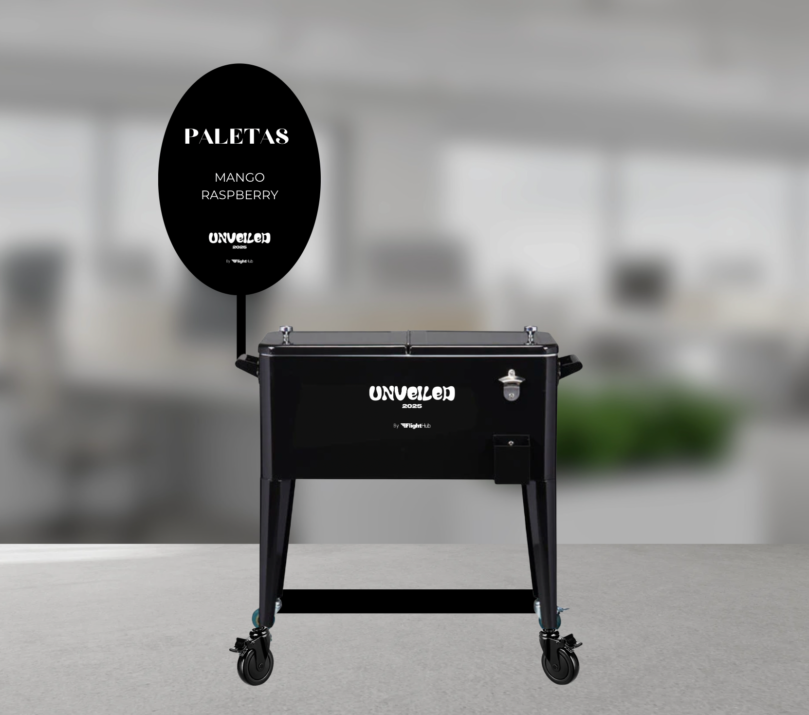 Colour customizable cooler on wheels – Big Flowers Mtl